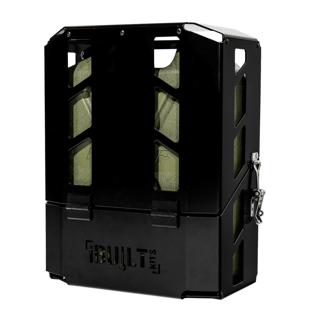 Lockable Jerry Can Holder - BLACK | iBuilt Kits – iBuilt Premium ...